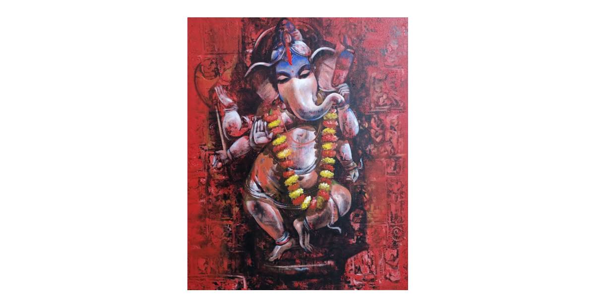 Ganesha by Jiban Biswas – Art Of India