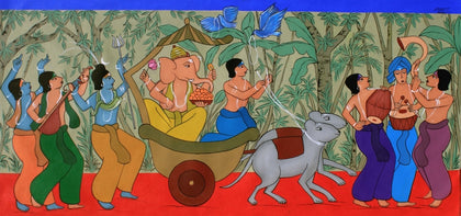 Wedding procession of Lord Ganesha by Chetan Katigar – Art Of India